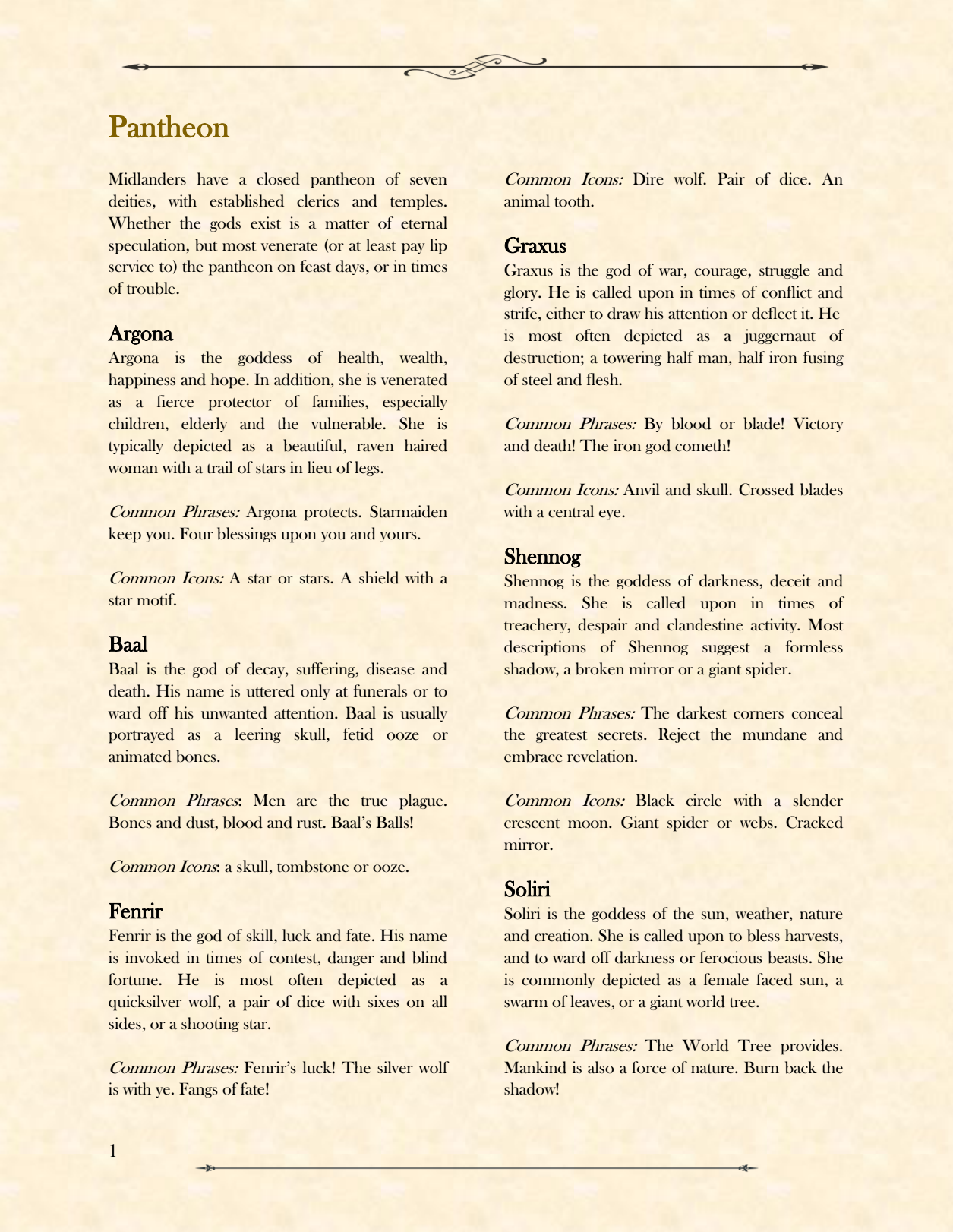 Draft Pantheon – Pickpocket Press