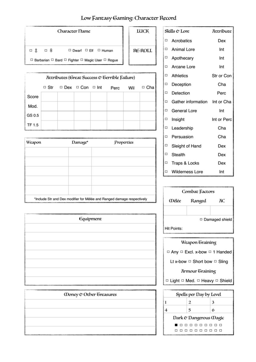 Improved LFG Character Sheet – Pickpocket Press