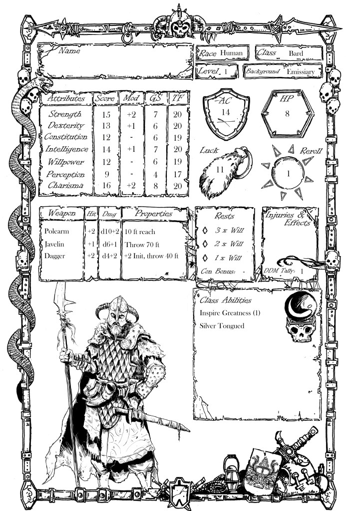 8 x Pregen Characters – Pickpocket Press