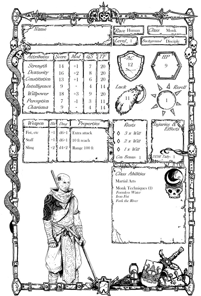 8 x Pregen Characters – Pickpocket Press