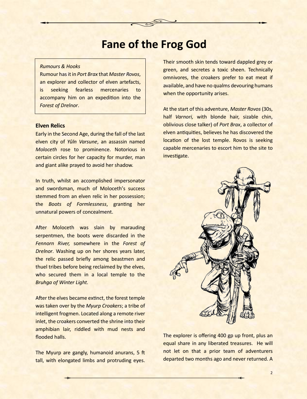 Fane of the Frog God – Pickpocket Press