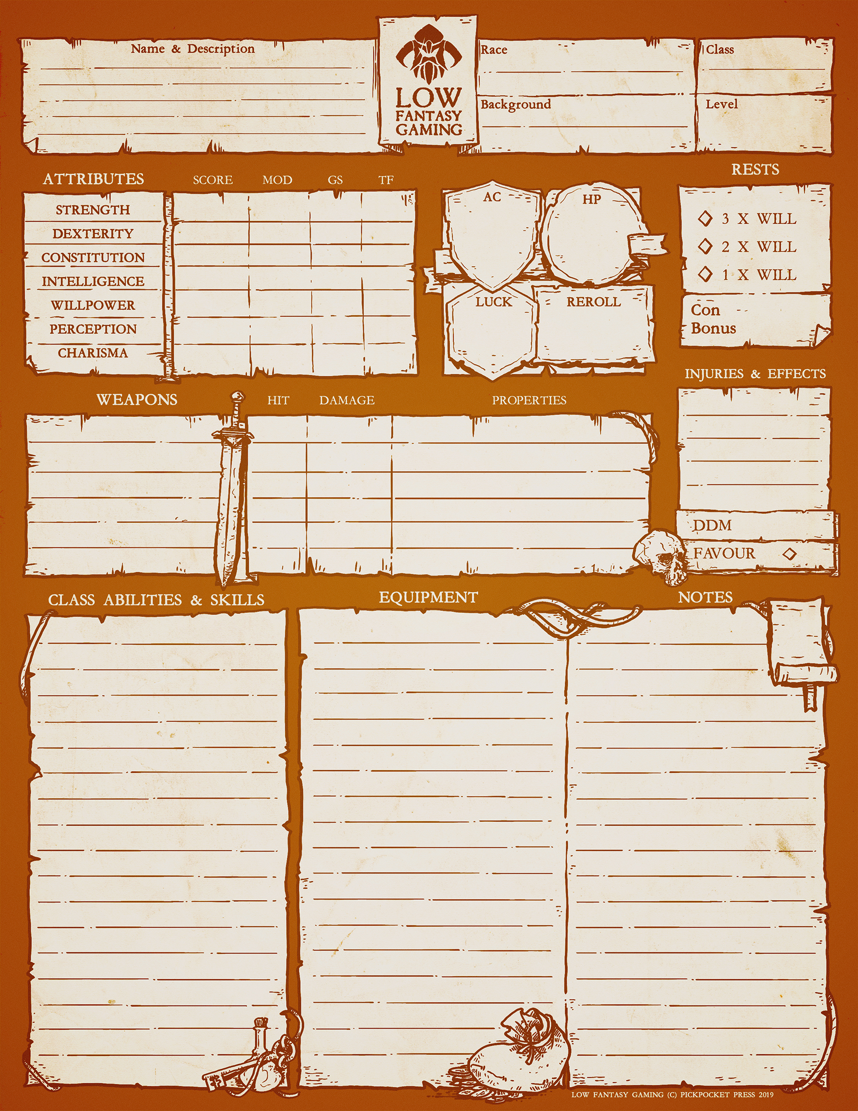 rpg sheets