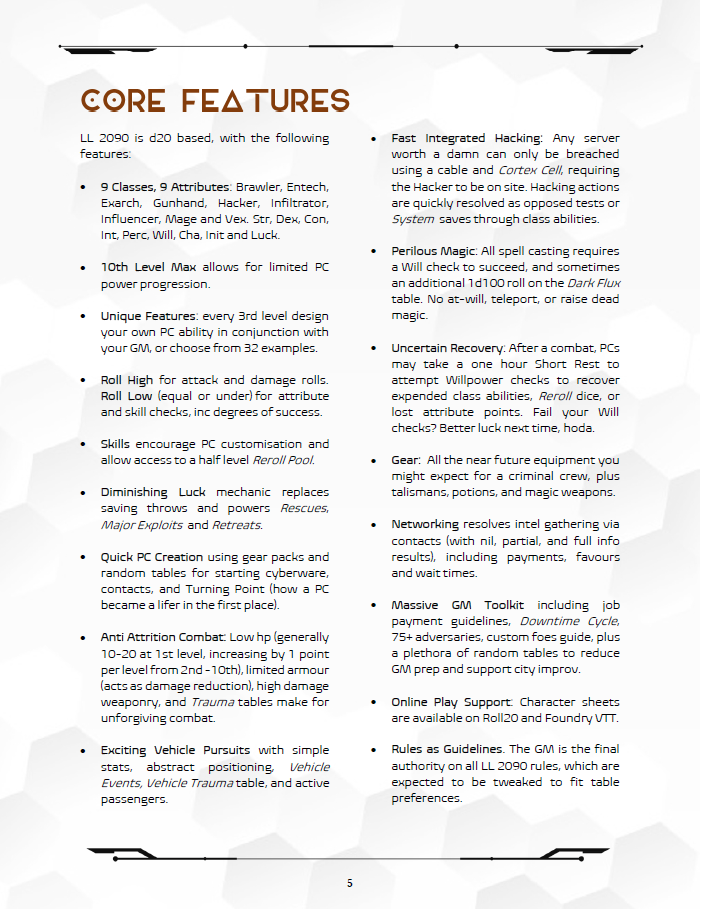 Lowlife 2090 Core Features – Pickpocket Press